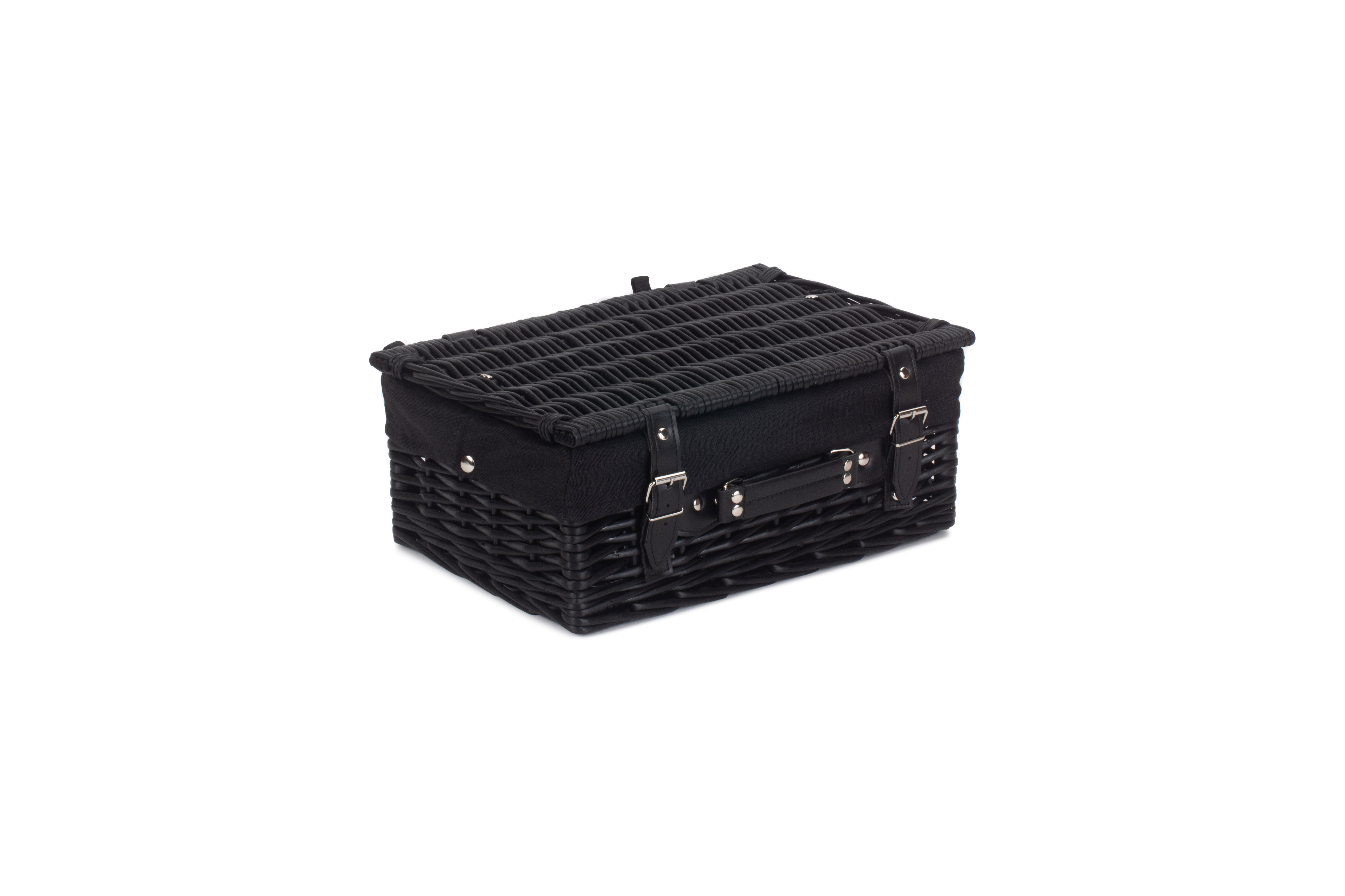 14" Black Hamper With Black Lining - Empty Hampers