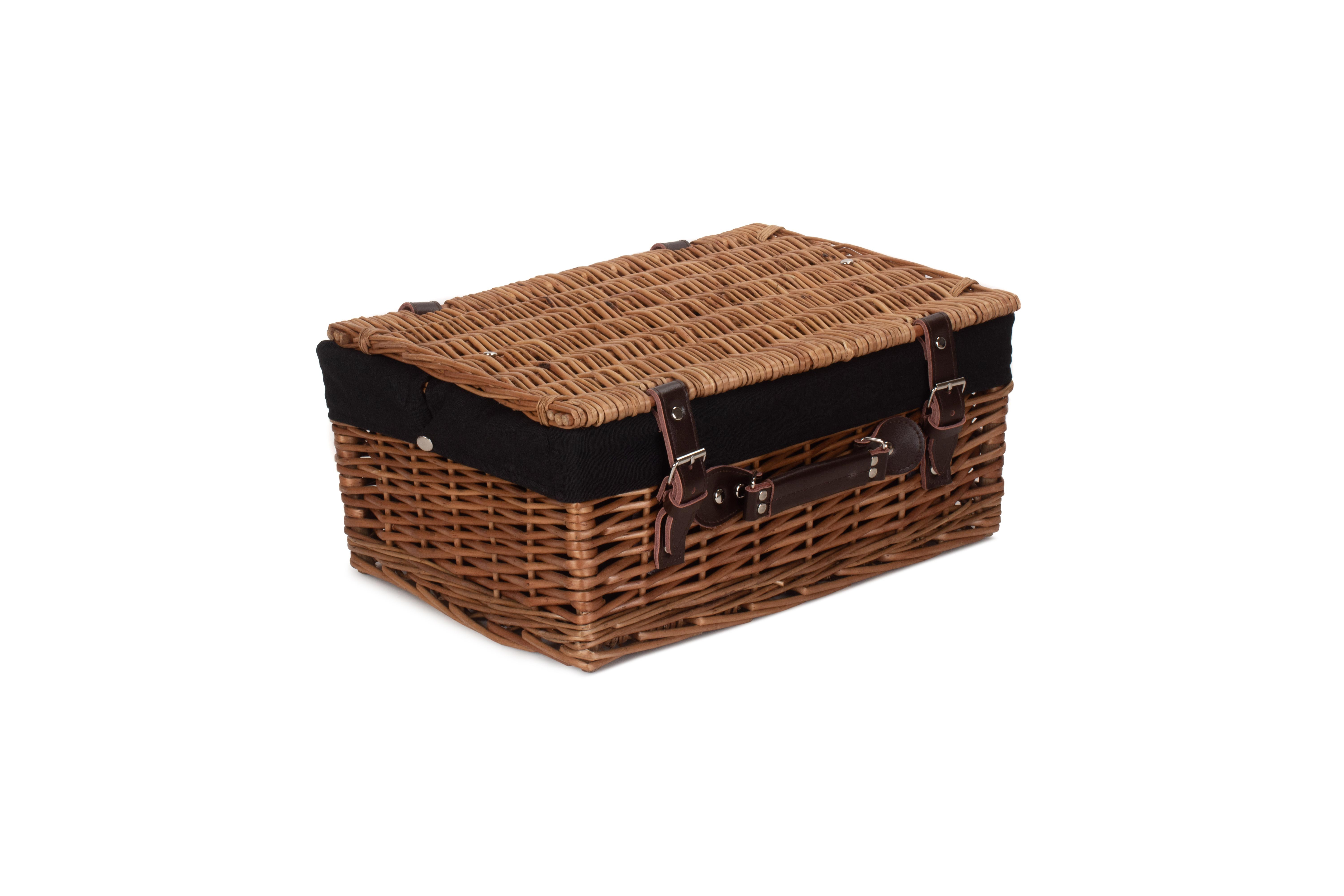 16" Double Steamed Hamper With Black Lining - Empty Hampers